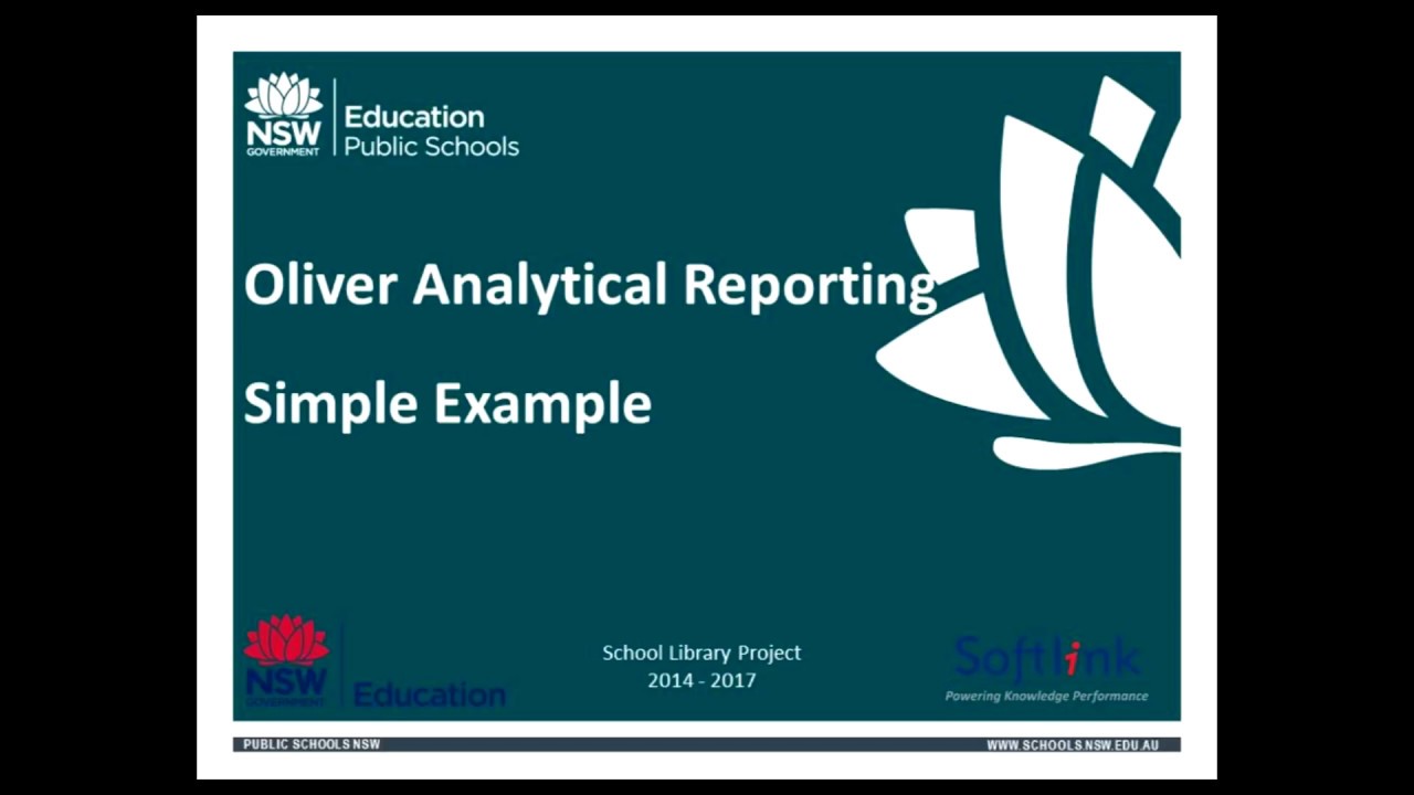 Analytical Reporting - 2 Simple Example