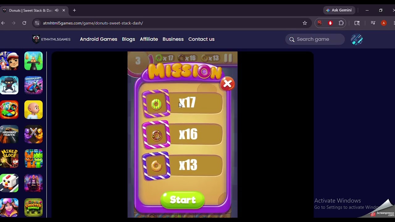 Donuts   Sweet Stack & Dash!ETMHtml5games🎮