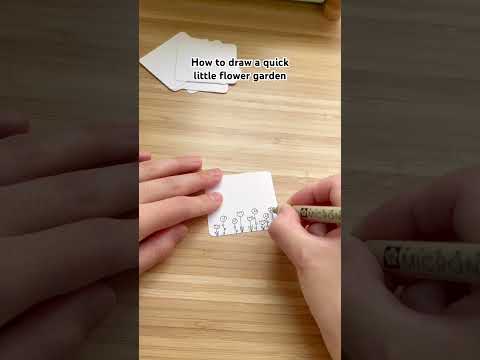 A quick and easy flower garden doodle tutorial. #doodle #easydrawing #flowerdoodle #doodles