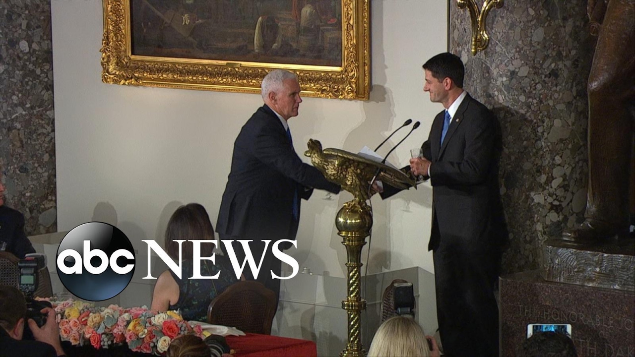 Paul Ryan Toasts Mike Pence as a 'Happy Warrior'