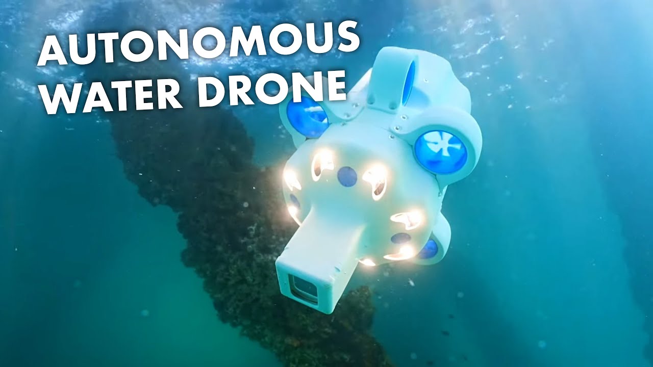 This autonomous underwater drone collects data for surveying