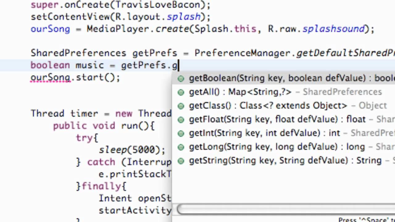 Android Application Development Tutorial - 57 - Accessing Preferences from an Activity