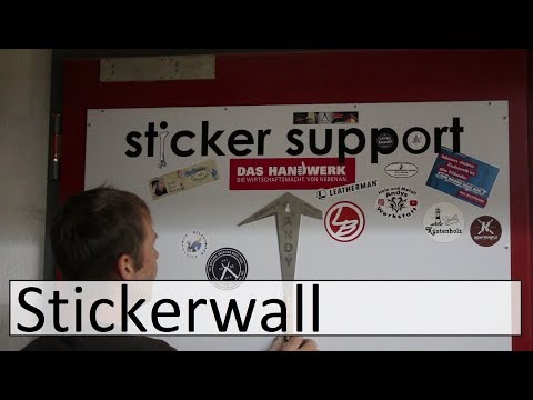 Die Stickerwall hängt, Sticker Support, Thanks A Lot