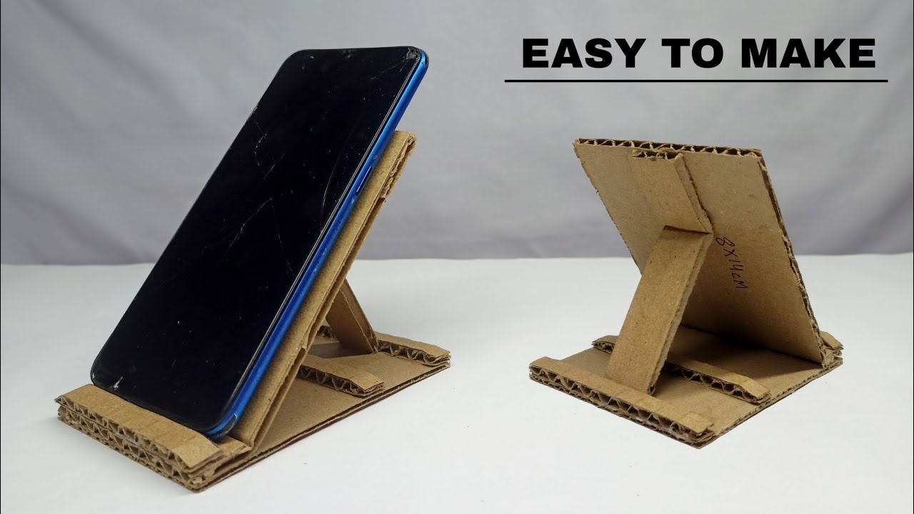 DIY Cardboard Phone Stand Using Waste Cardboard Materials | Simple and Functional