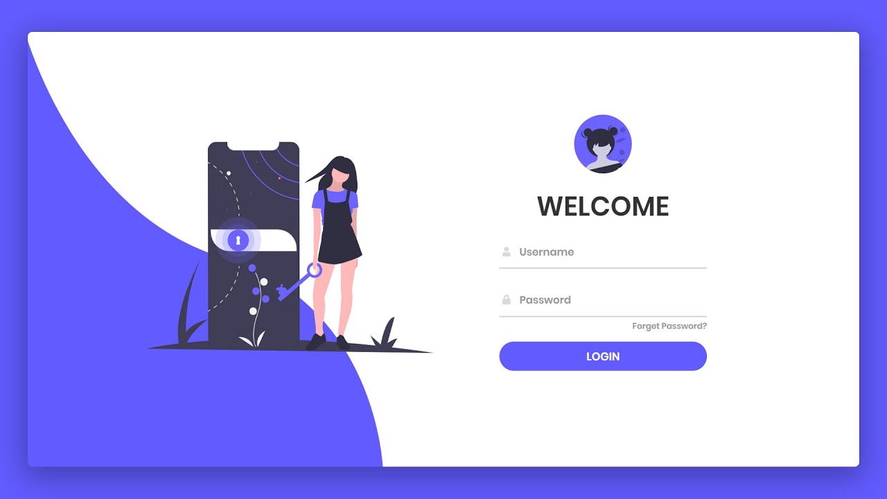 Responsive Animated Login Form Using HTML & CSS & JavaScript (2020) | Code4Education