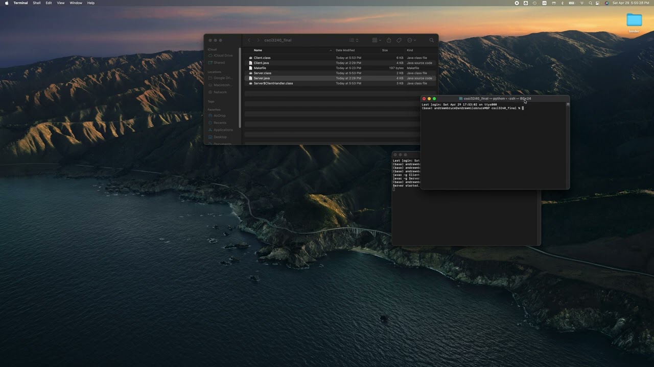 Simple Chat Application in Java (CSCI3240 Final)