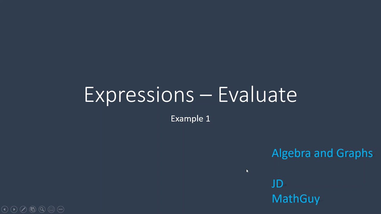 Expressions - Evaluate - Example 1