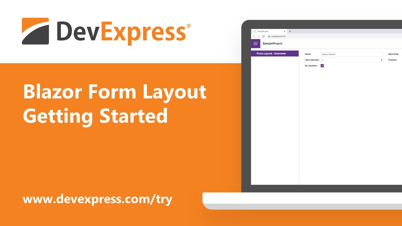 Blazor Form Layout: Get Started
