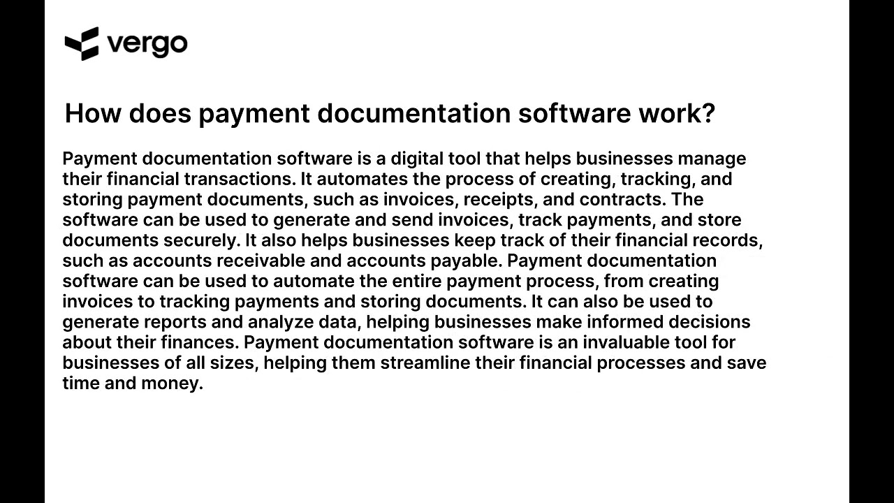Understanding Payment Documentation Software