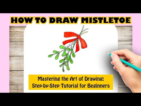 How To Draw Mistletoe Step by Step – I'm Youtuber – Follow my videos to ...