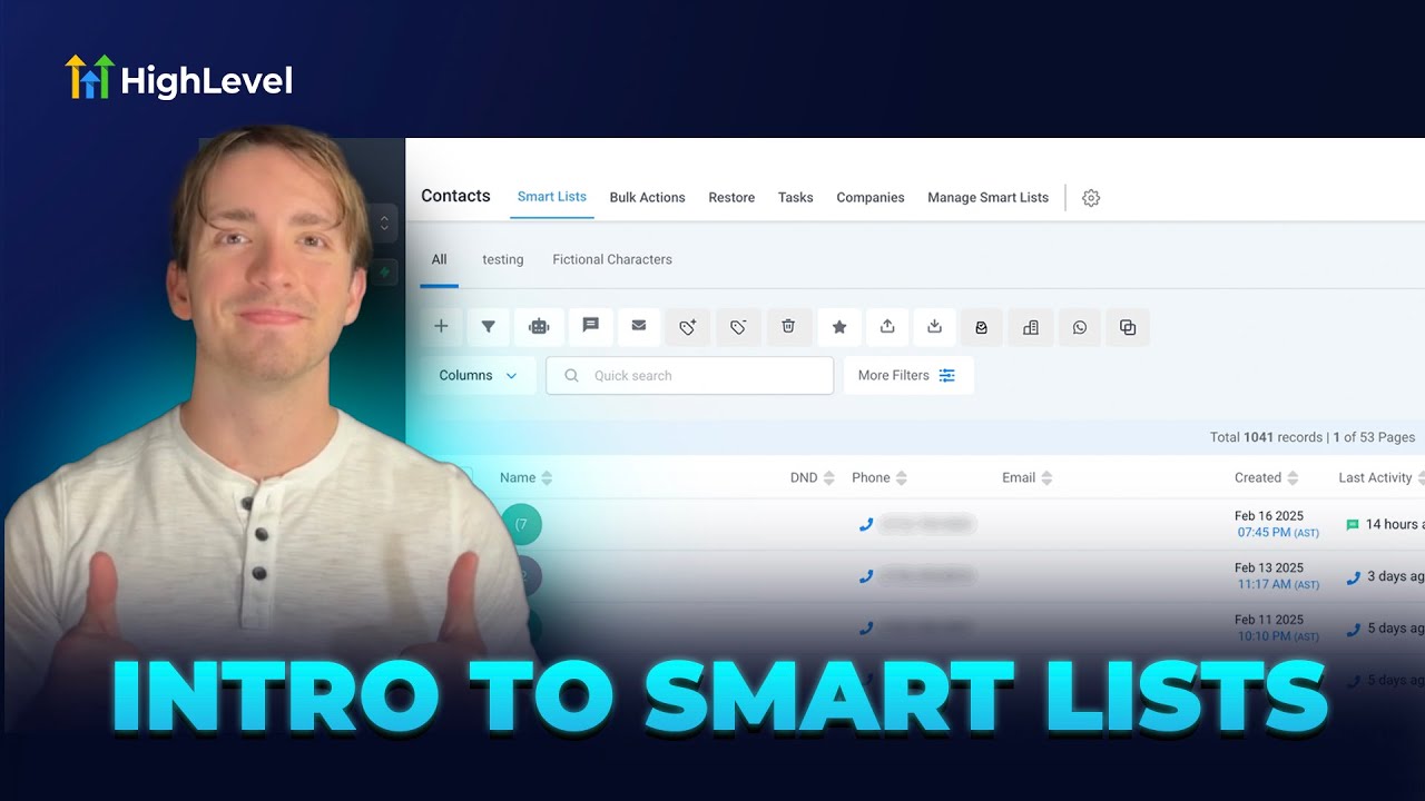 How to Get Started with Smart Lists in HighLevel