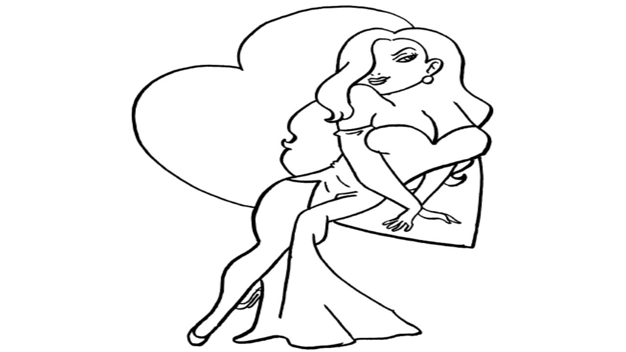 How to Draw Jessica Rabbit - Step by Step Cartoon Style Drawing