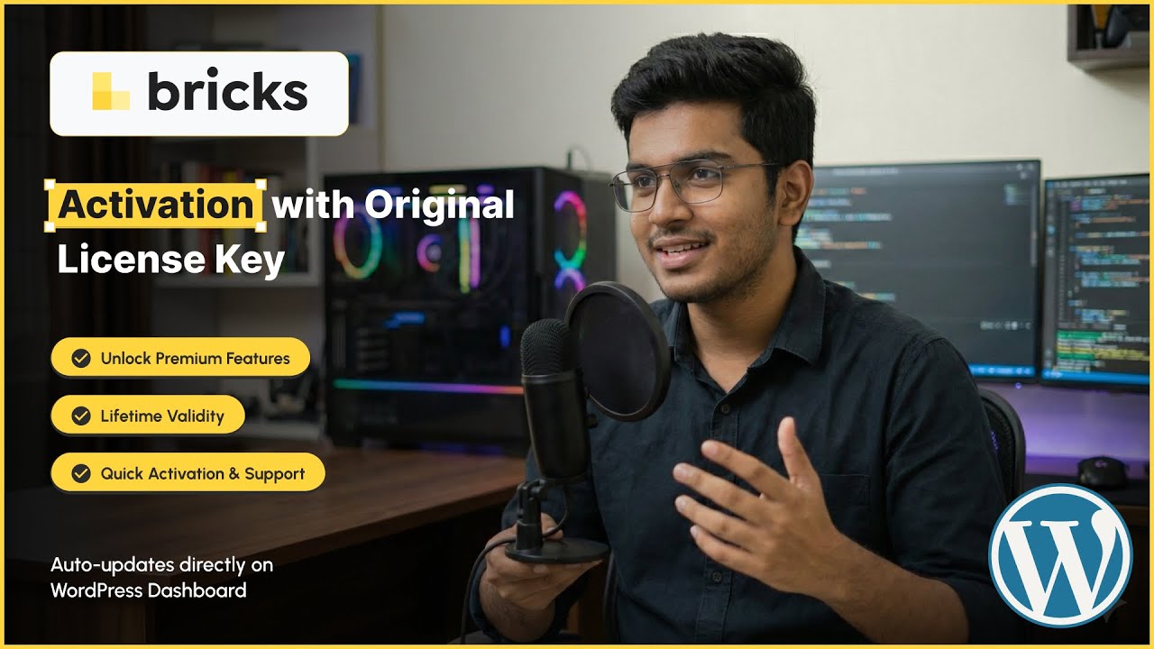 Bricks Builder  - Activation with Original License Key | WordPress Page Builder Theme