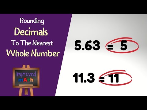 Rounding Decimals To The Nearest Whole Number