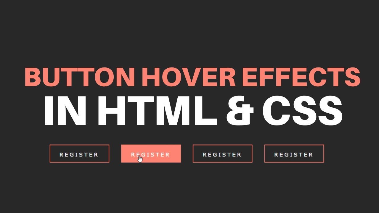 Button Hover Effects in HTML and CSS