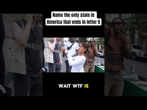 Name the only state in America that ends in letter K 🤔 #trivia #vlogs #publicinterview #nyc nymodel