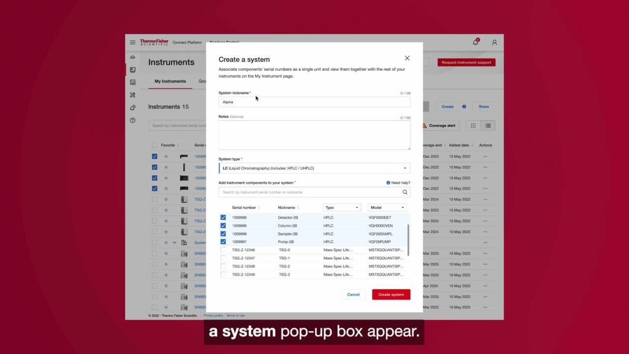 How-to create systems in Services Central
