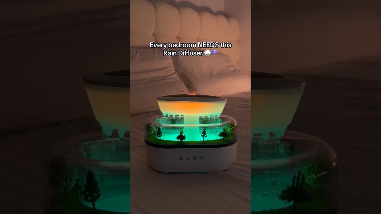 Raindrop diffuser ☔️☔️☔️ #humidifier #diffuser #aesthetic #cozy #forest #rain #sleepbetter