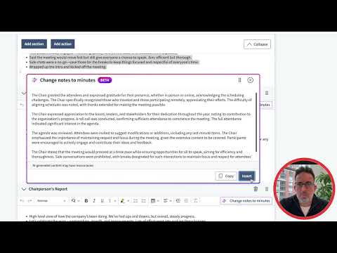 AI Summary & AI SmartPrep Insights for Diligent Boards