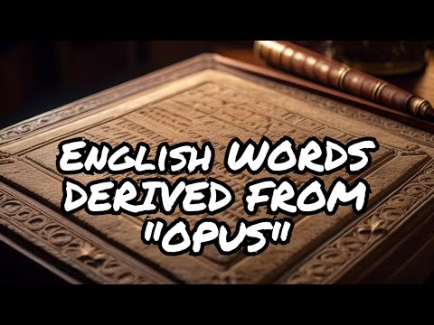Etymology of English words orientating from Latin word opus, to work I IMPROVE ENGLISH