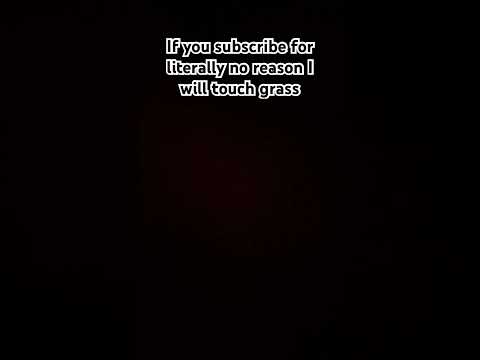 If you subscribe for literally no reason I will touch grass