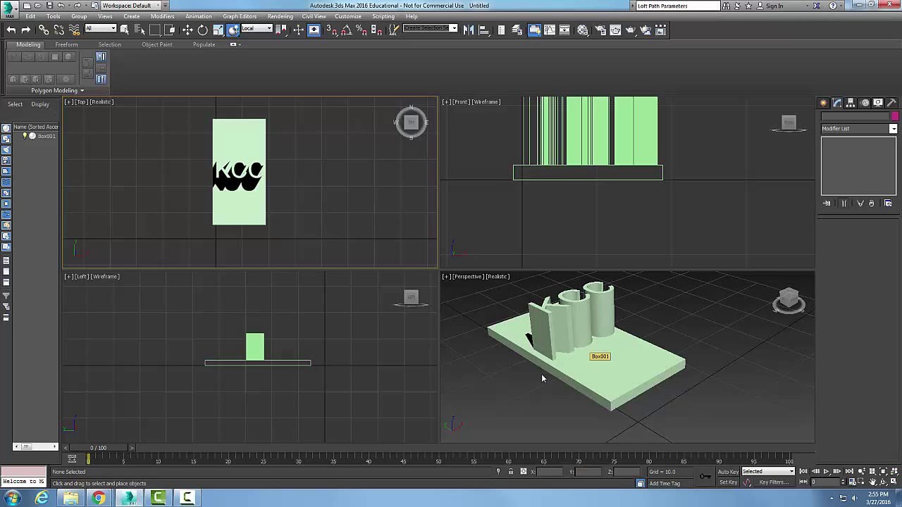 3ds Max  11-18 Compound Objects   ShapeMerge