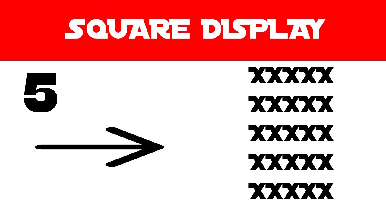 5.19: Square Display | Starting Out With Java  Chapter 5