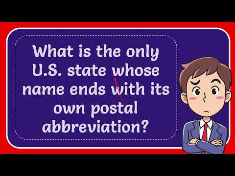 What is the only U.S. state whose name ends with its own postal abbreviation? Answer