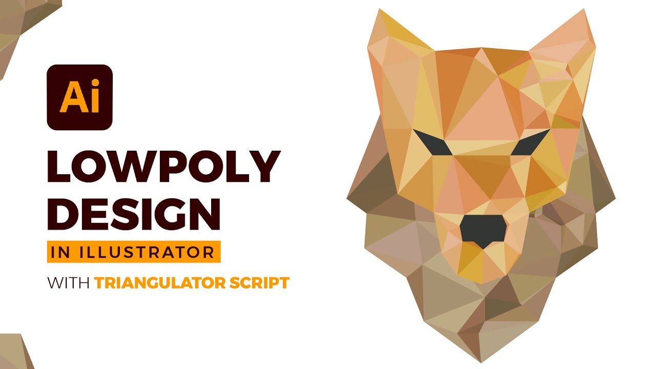 Create Low Poly design in Illustrator | Triangulator Script | Illustrator Teaching 2025