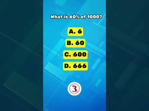 What is 60% of 1000? #quiz #education #mathquiz #learning #trivia #shorts