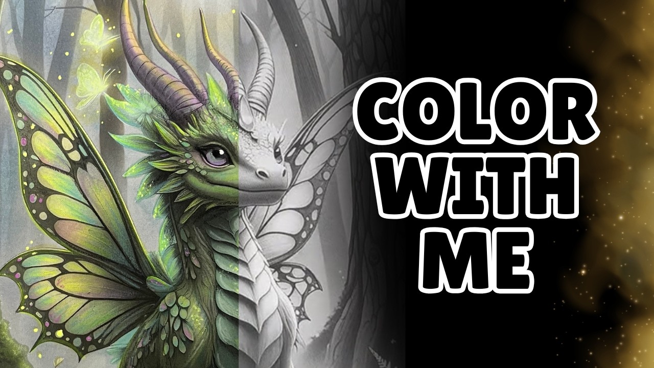 Alcohol Markers Meet Pastels | Dragon Coloring Tutorial