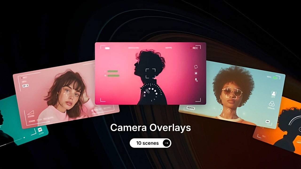 10 Viewfinder Camera Overlays - After Effects Template