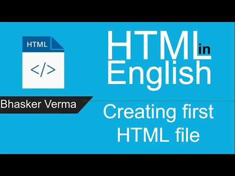 Learn HTML tutorial for beginners in English 2 | Creating first HTML ...