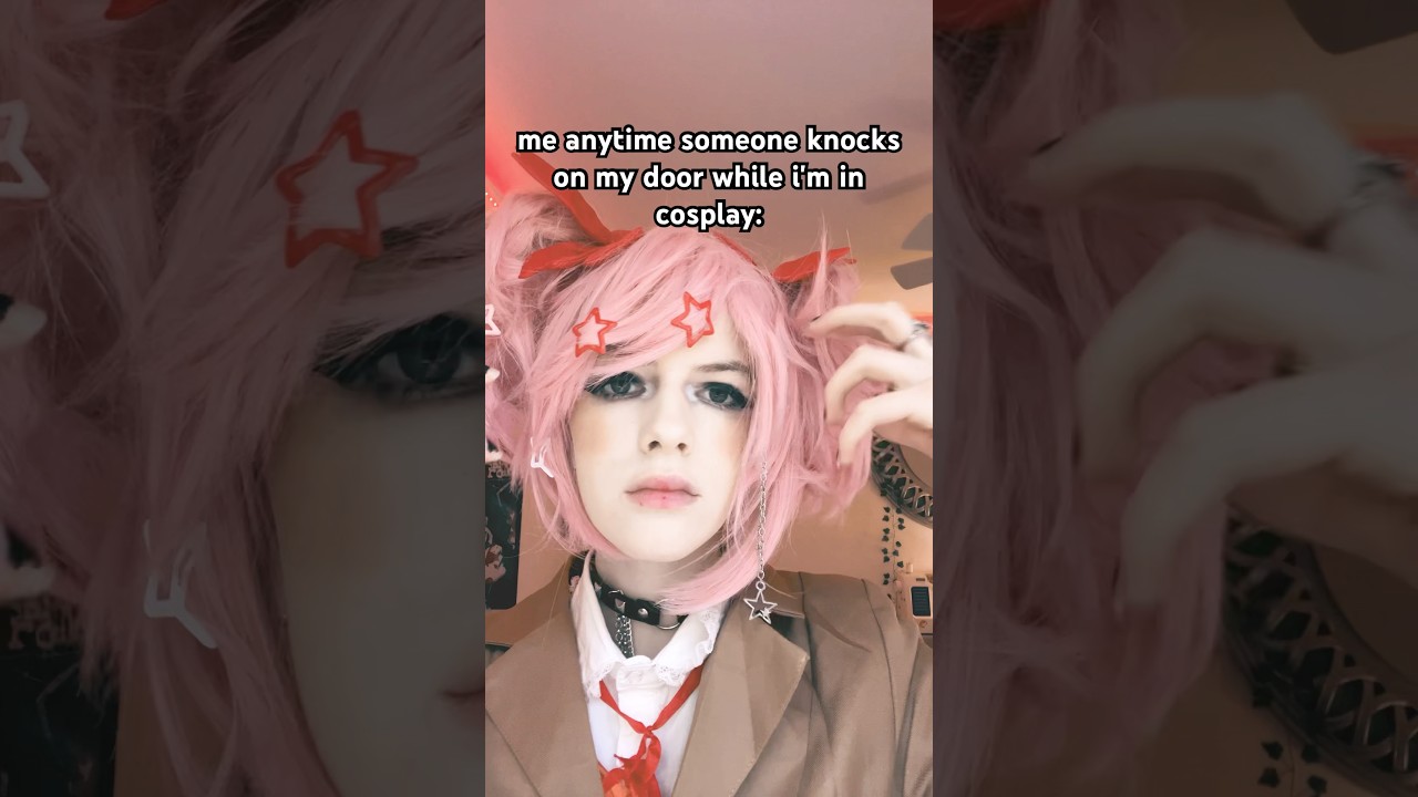 natsuki from doki doki literature club cosplay!#cosplay #natsuki #ddlcnatsuki #ddlc #funny #real #fy