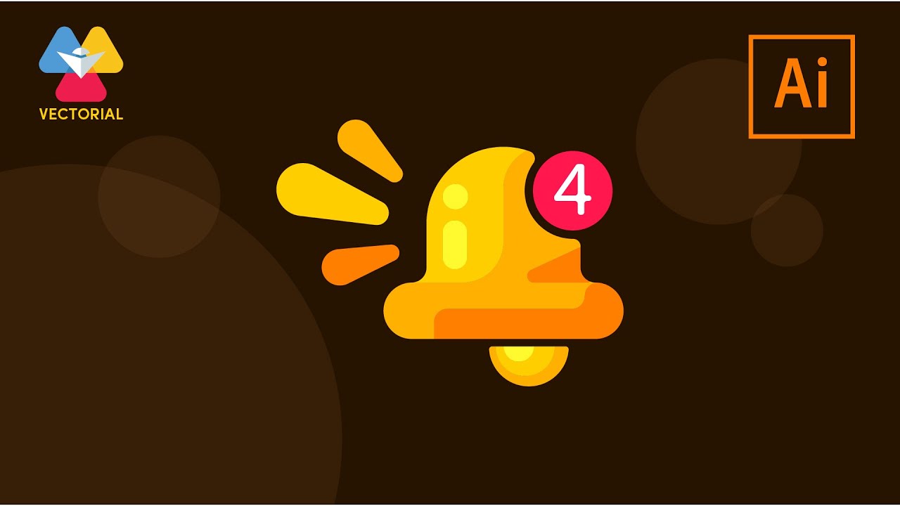 Notification bell tutorial in Adobe illustrator