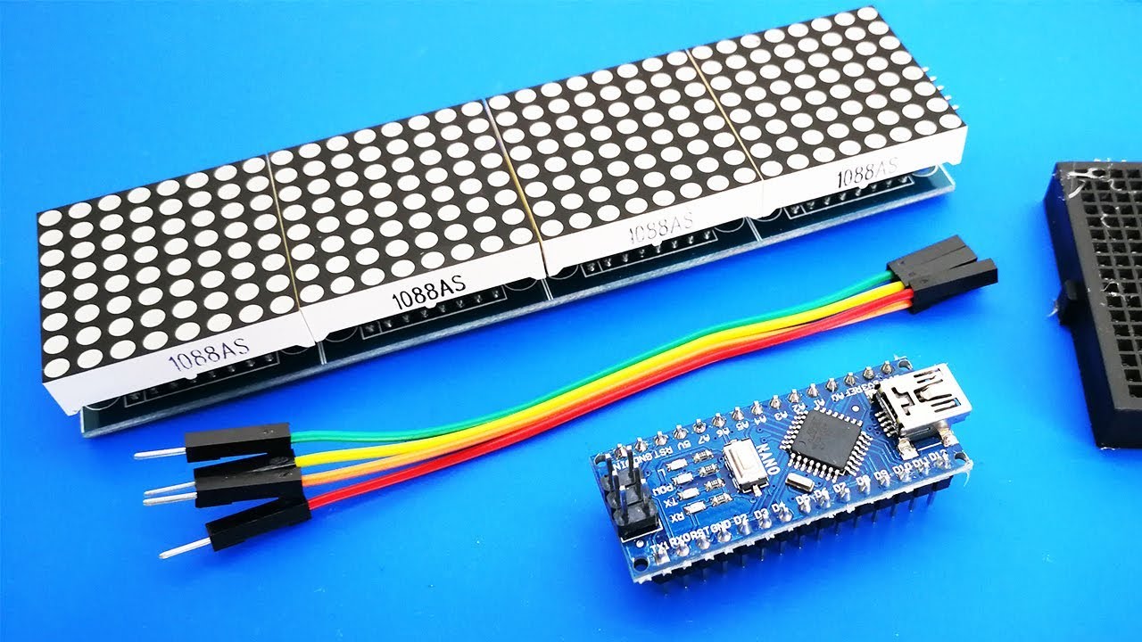 Arduino Text Scrolling Display | MAX7219 Dot Matrix 4-in-1
