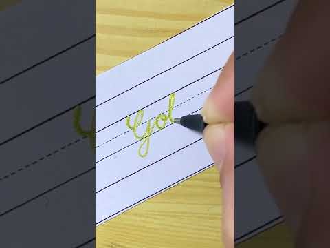 Gold - How to write English cursive writing daily usable words | cursive handwriting practice