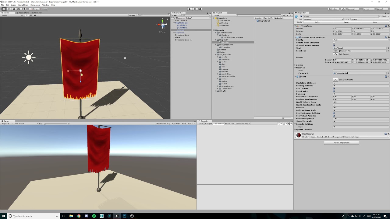 Unity Cloth Flag tutorial