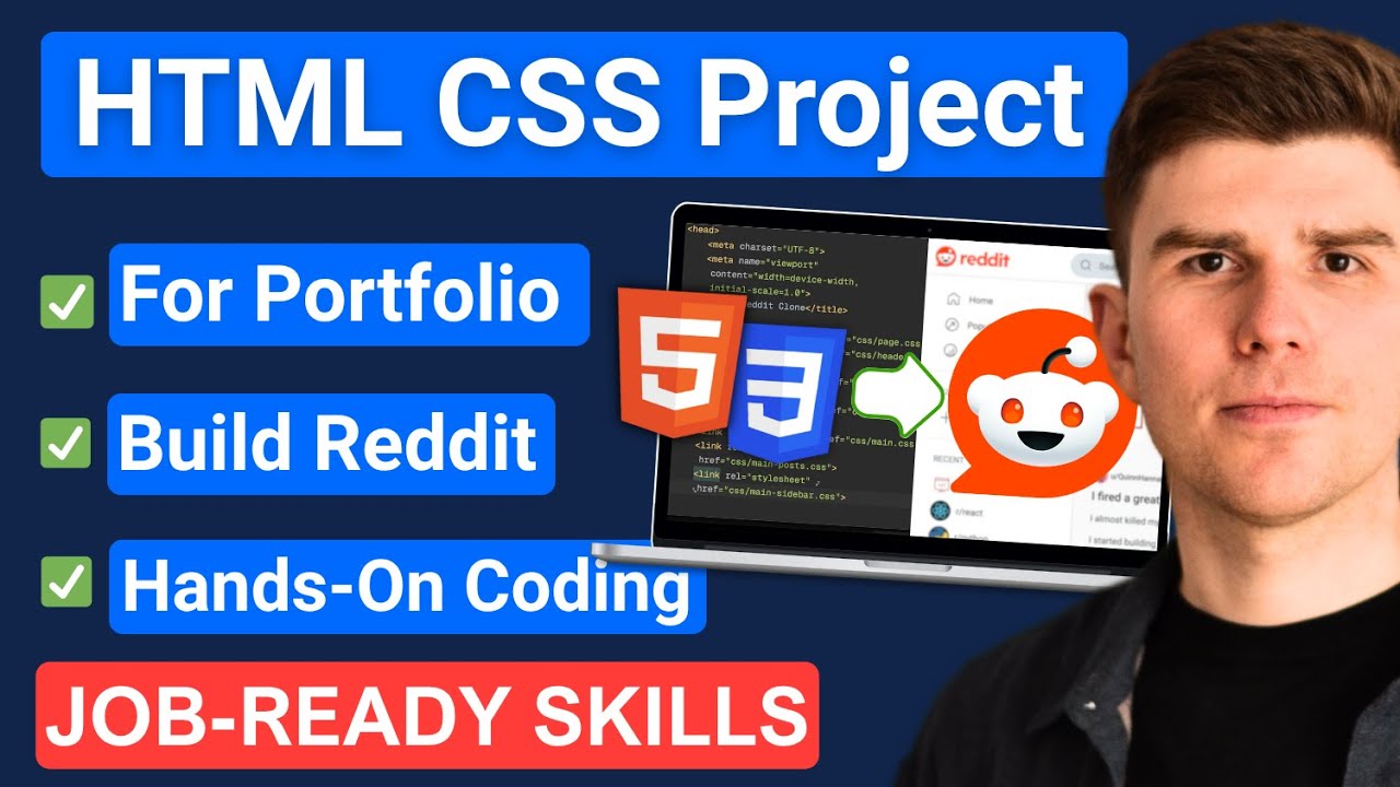 Your First Big HTML & CSS Project in 6 Hours: Simplified Reddit Clone