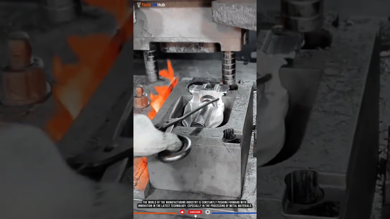 Innovation Technology Metal: Automated Aluminum Press Molding Machine, Fast & Precise. #tech
