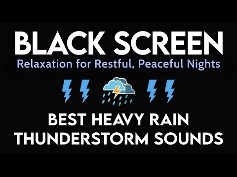 Instant Sleep with Thunder and Rain Sounds — Relaxing Black Screen for Calm, Restful Nights