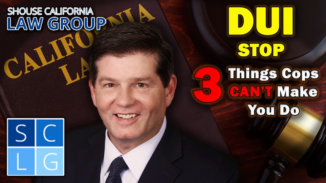 3 things cops CAN'T make you do at a DUI stop