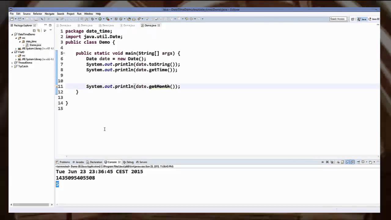 Java Tutorial  40  Using Date  Time  formatting Date using SimpleDateFormat