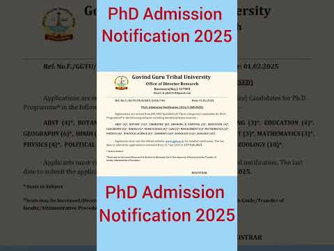 PhD admission notice 2025| Phd notice in various subjects 2025| #Phd_notice| @DrKuldeepSinghRawat|
