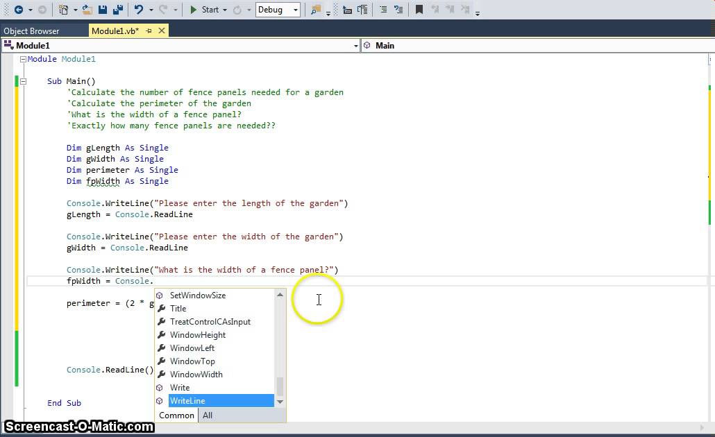 VB 2 - Console Programming - Variable Declaration, I/O, Div, Mod
