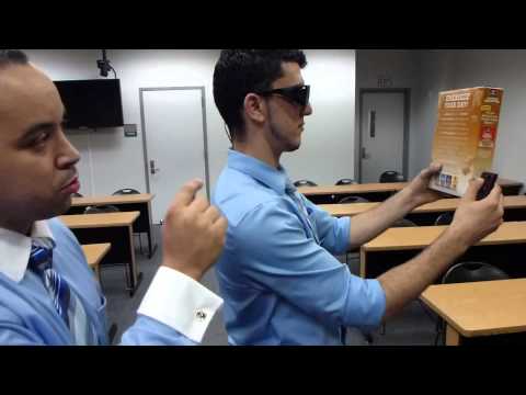 Demonstration of glasses that read for you