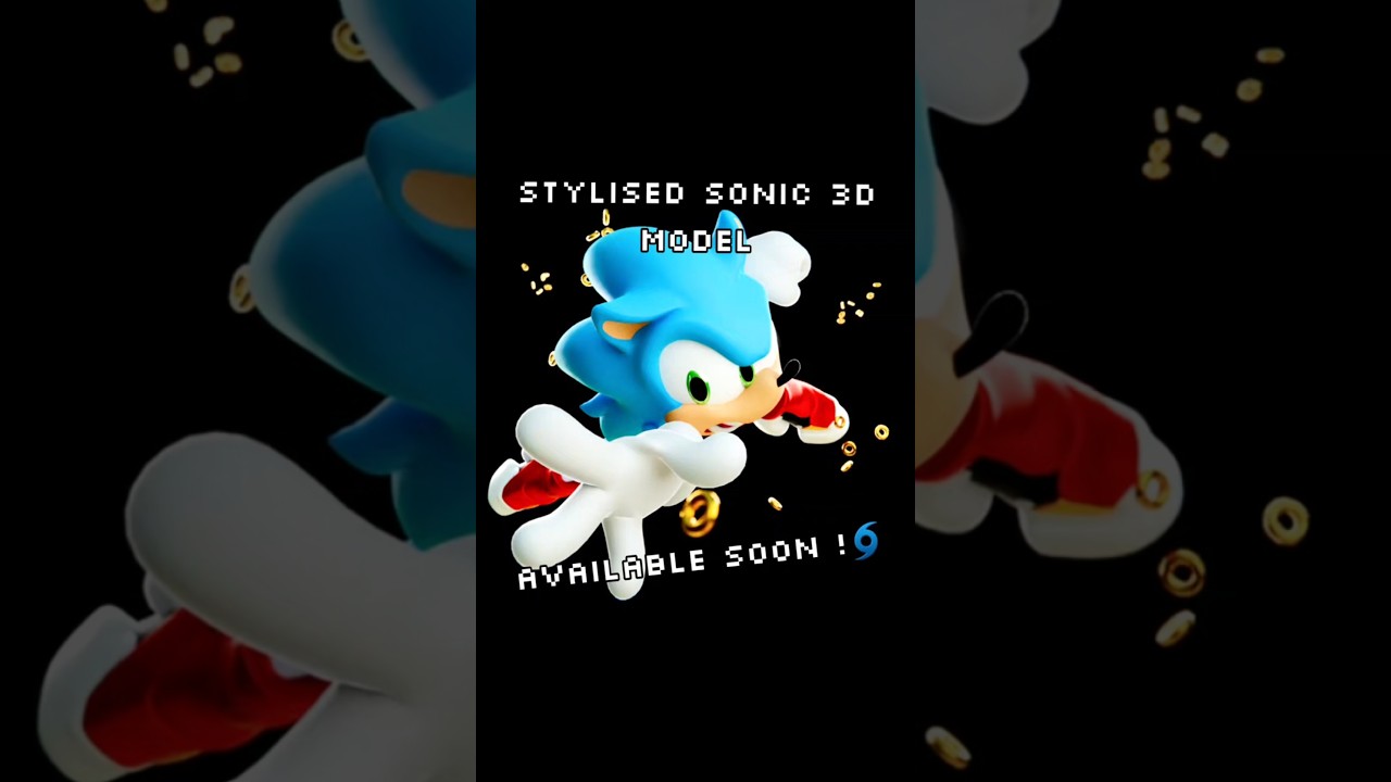Stylized Sonic model (available soon) | BLENDER 4.1