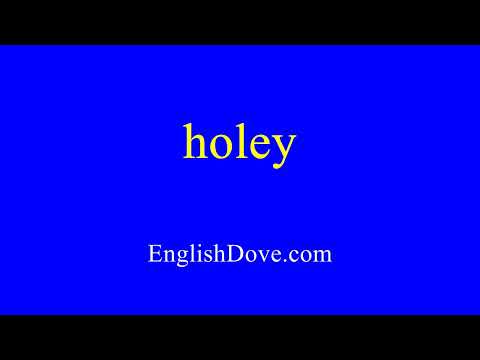 How to pronounce holey in American English