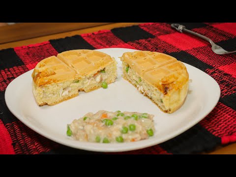 Chicken Pot Pie Stuffed Stuffler Waffle