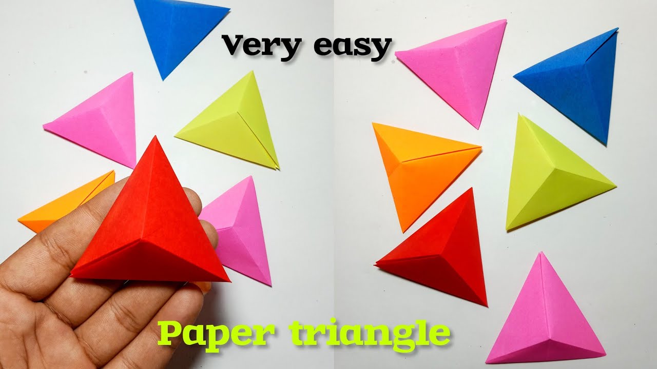 how to make paper triangle / origami paper craft / paper triangle / how to fold paper #diy